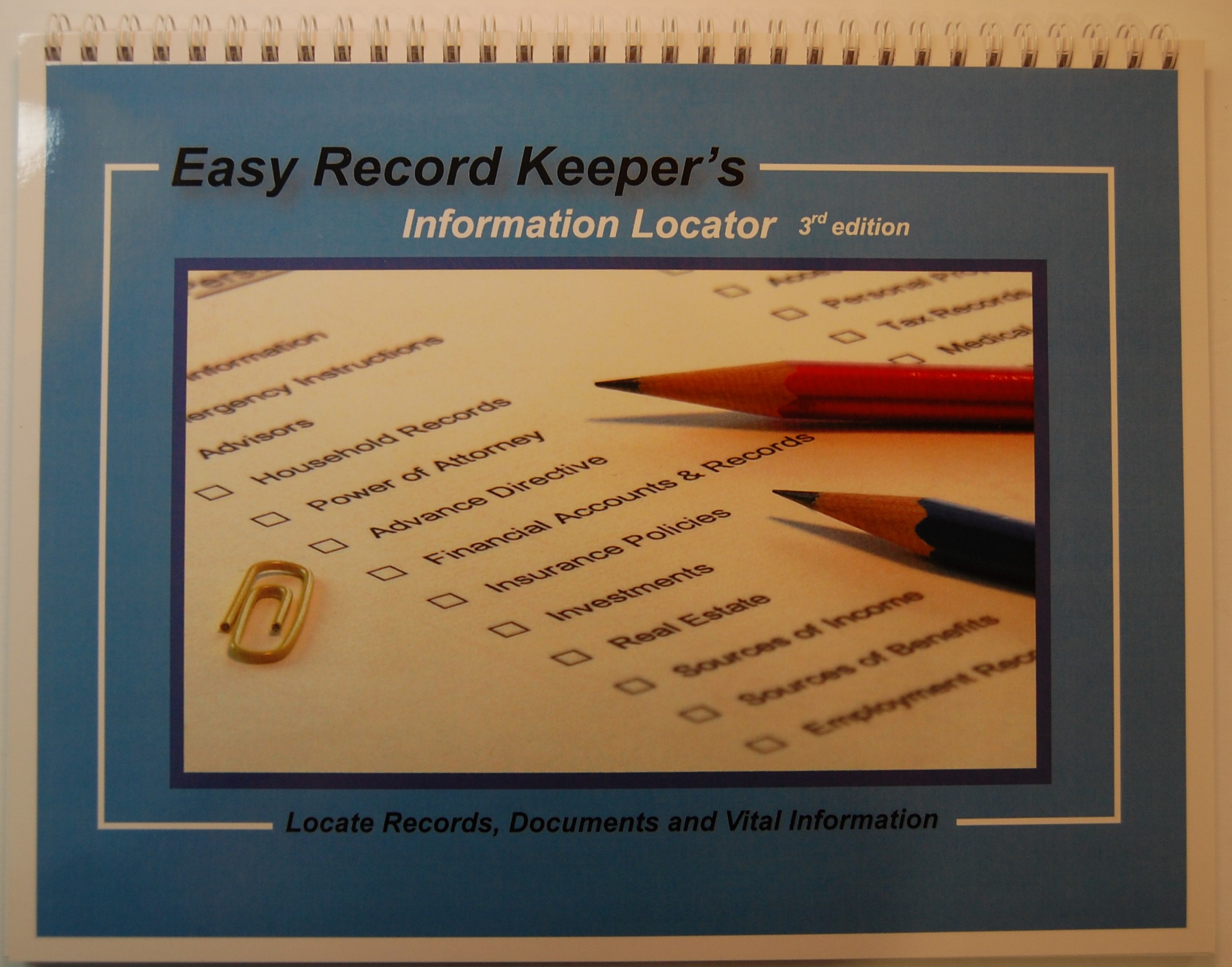 Easy Record Keeper's Informational Locator • Kazoo Books